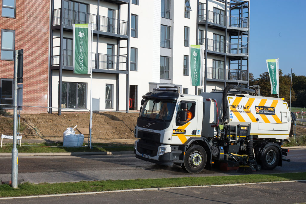 Property Development Road Sweeping | – JM Clark Operated Road Sweeper ...